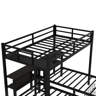 Isabelle & Max™ Full XL over Twin & Twin Triple Bunk Bed with Drawers, Multi-Functional Metal ...
